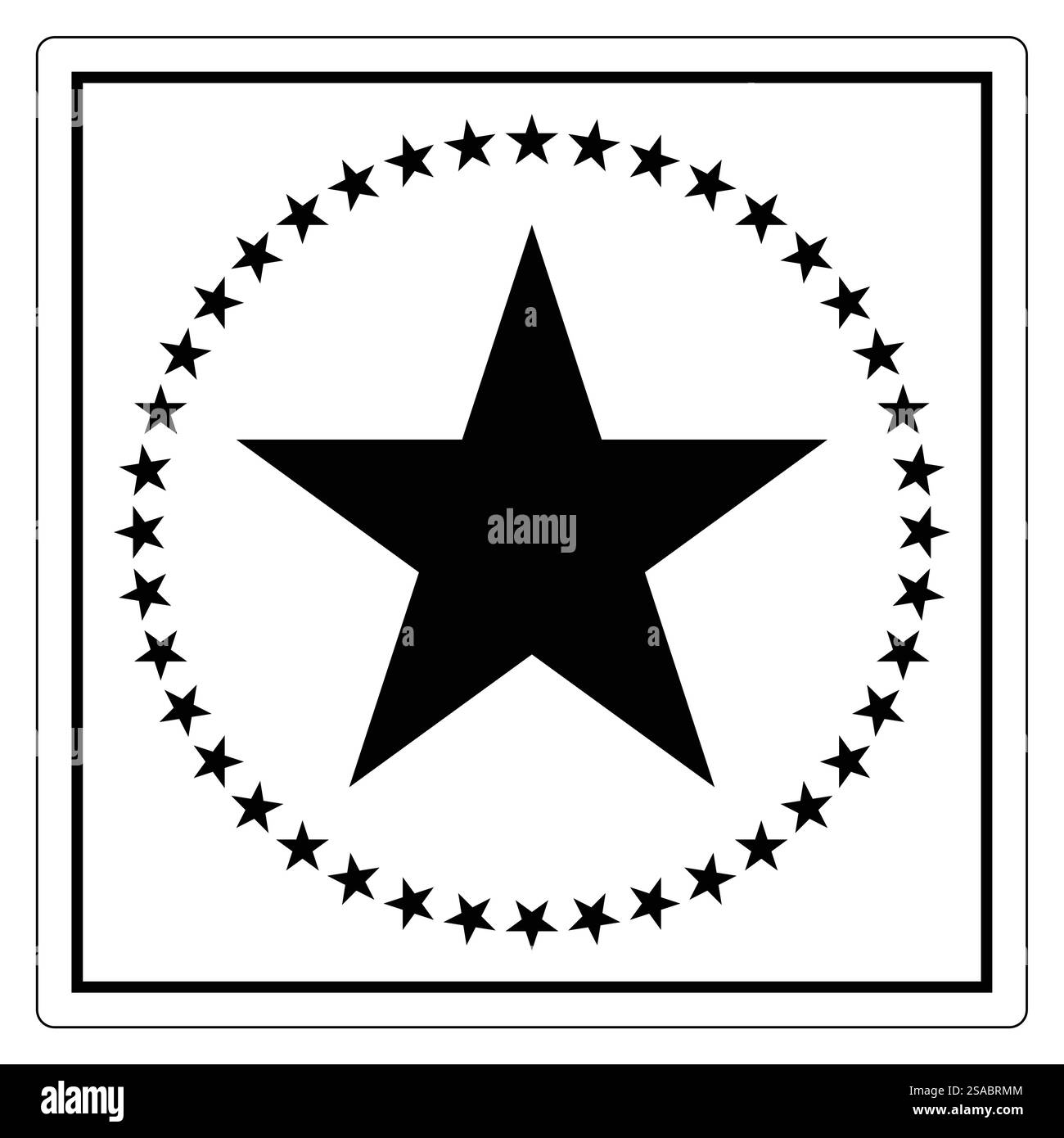 Solid Star Design with Circular Border of Stars Stock Vector Image ... Solid Star Design with Circular Border of Stars Stock Vector Image ...