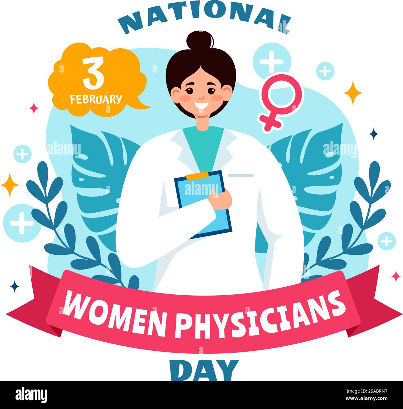 National Women Physicians Day Vector Illustration on February 3 to ...