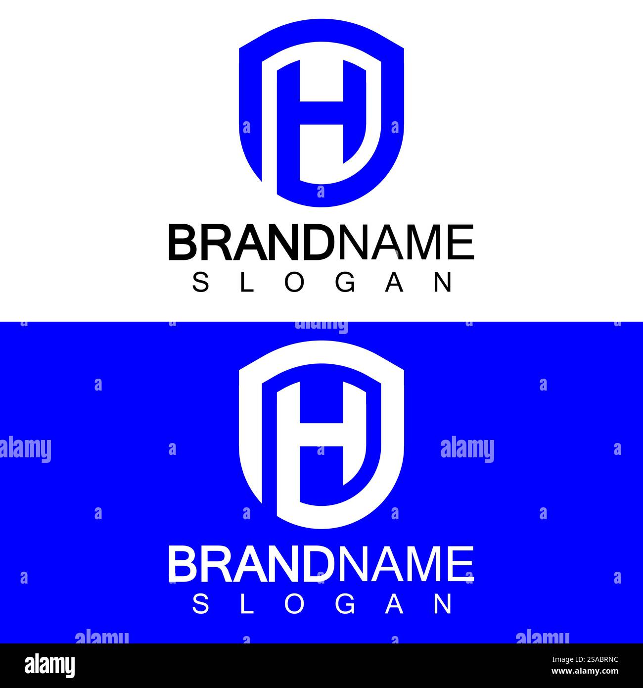 Abstract Letter H Shield Logo Design. Shield Line shape letter H ...