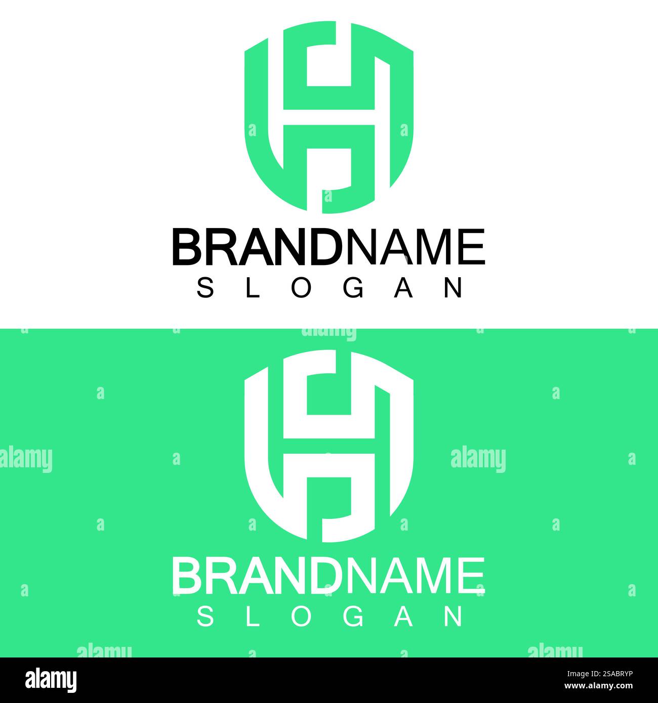 Abstract Letter H Shield Logo Design. Shield Line shape letter H ...