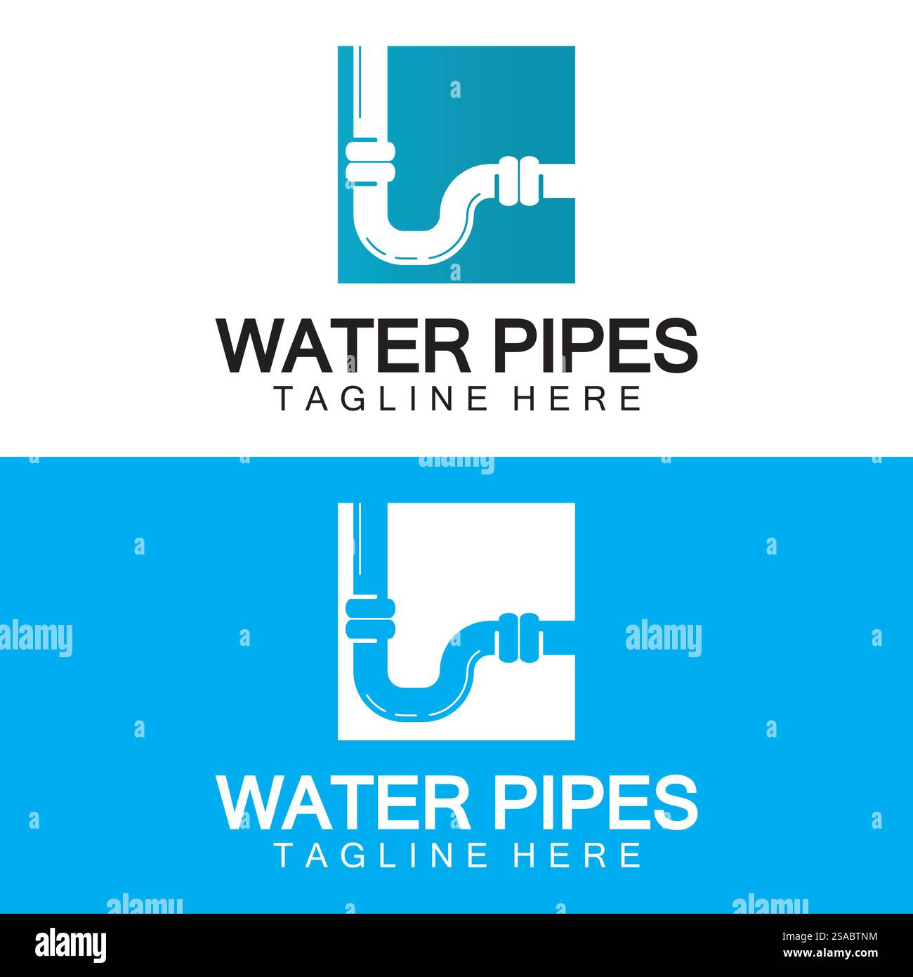 Water Pipes logo icon design template - Vector Stock Vector Image & Art ...