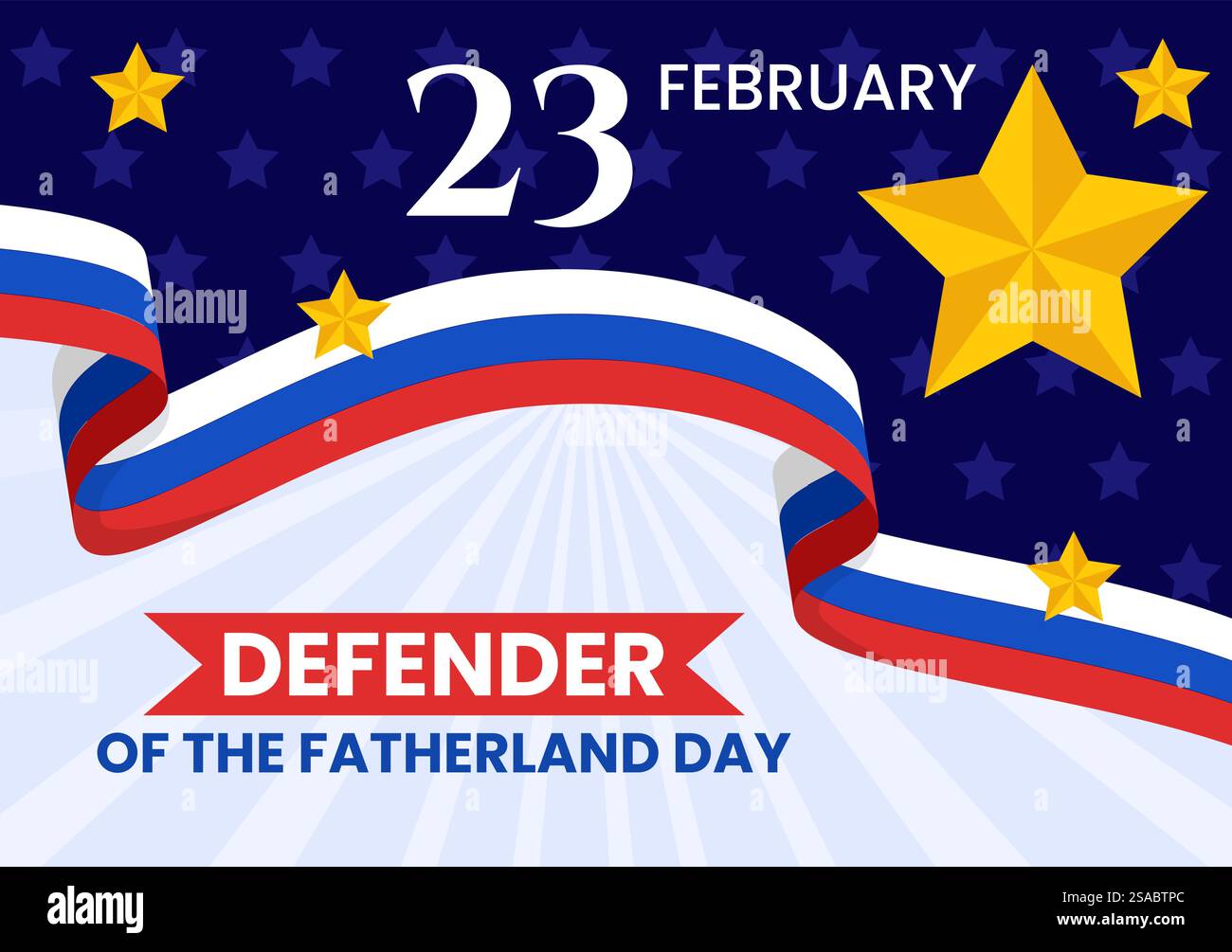 Defender of the Fatherland Day Vector Illustration on 23 February with ...