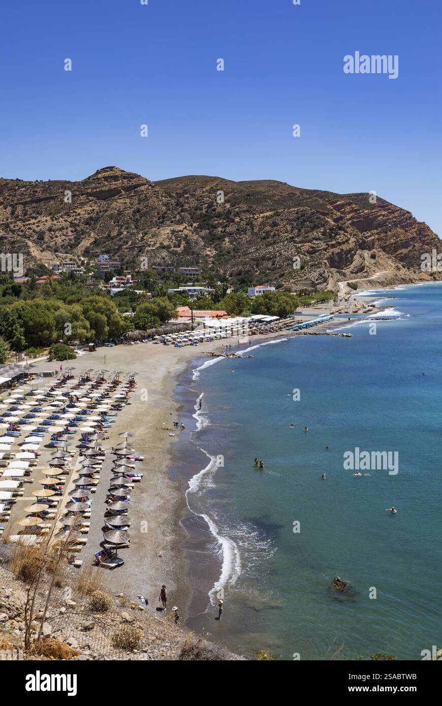 Agia Galini beach, Agia Galini, south coast, Crete, Greece, Europe ...