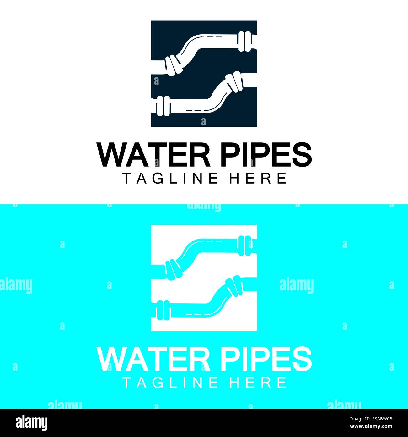 Water Pipes logo icon design template - Vector Stock Vector Image & Art ...