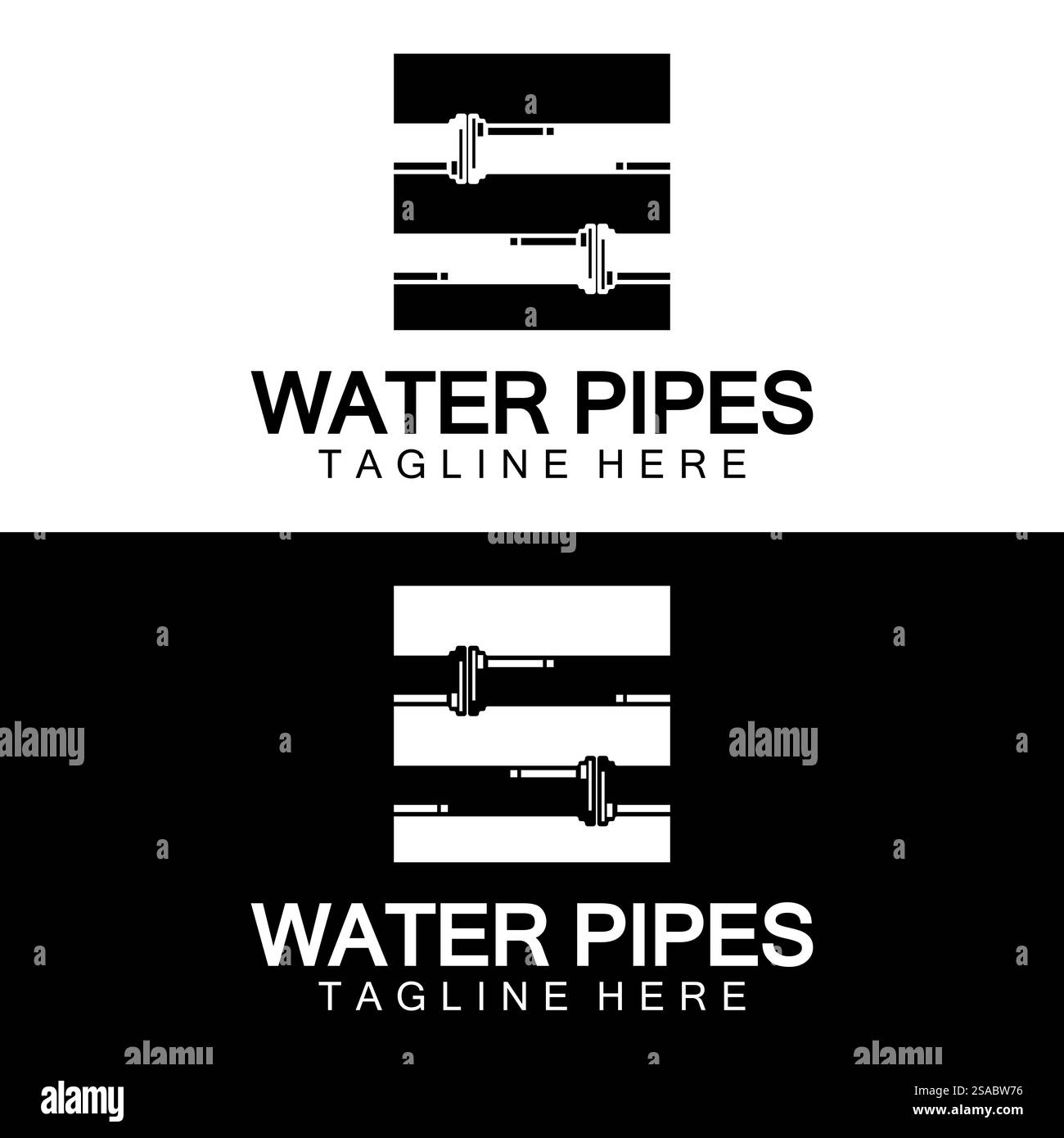 Water Pipes logo icon design template - Vector Stock Vector Image & Art ...