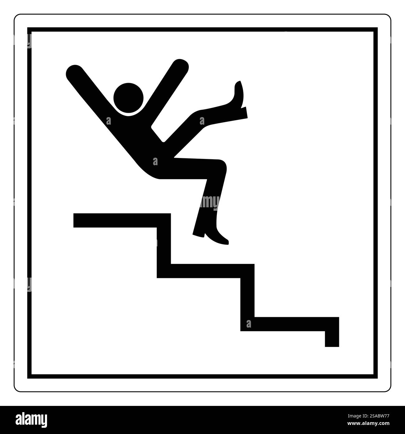 This illustration shows a figure slipping while descending stairs ...