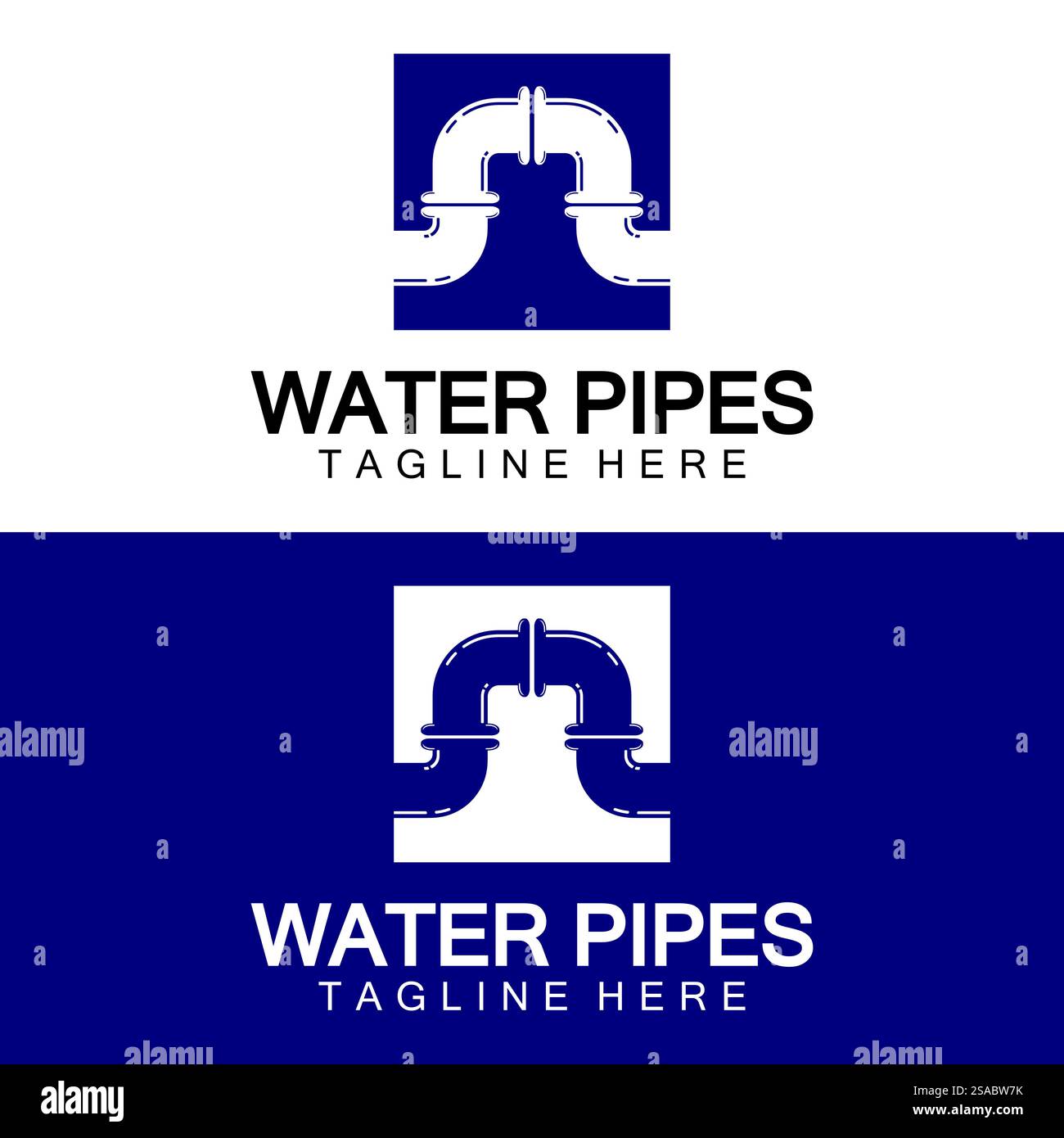 Water Pipes logo icon design template - Vector Stock Vector Image & Art ...