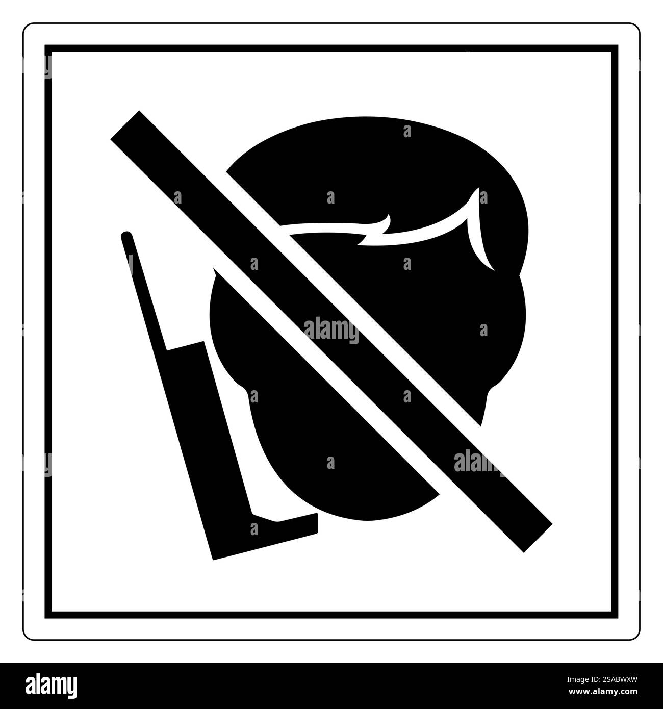 Phone warning sign Stock Vector Images - Alamy
