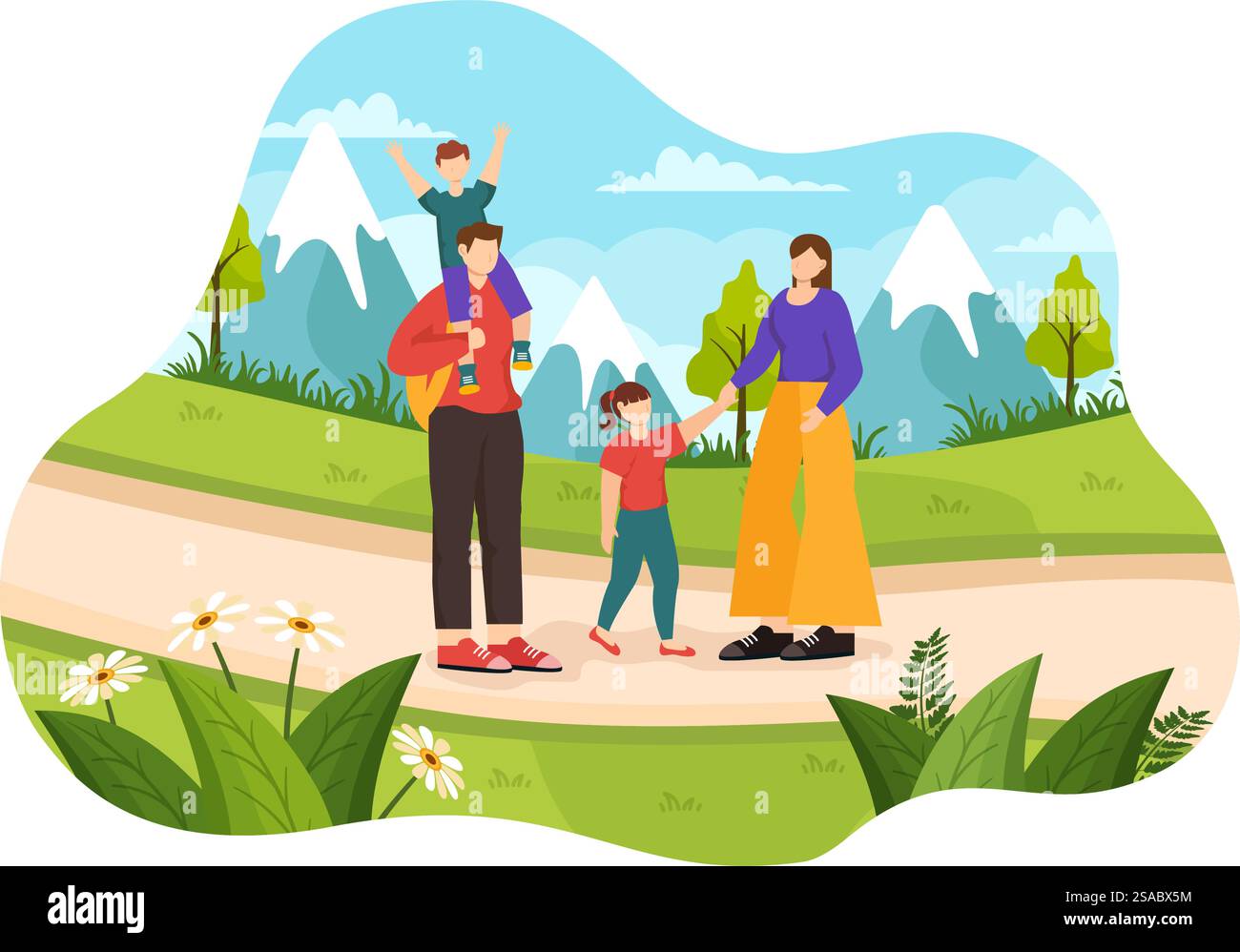 Outdoor Activity Vector Illustration with Relaxing on a Picnic, Leisure ...