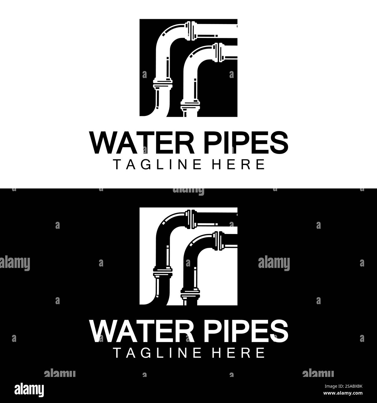 Water Pipes logo icon design template - Vector Stock Vector Image & Art ...