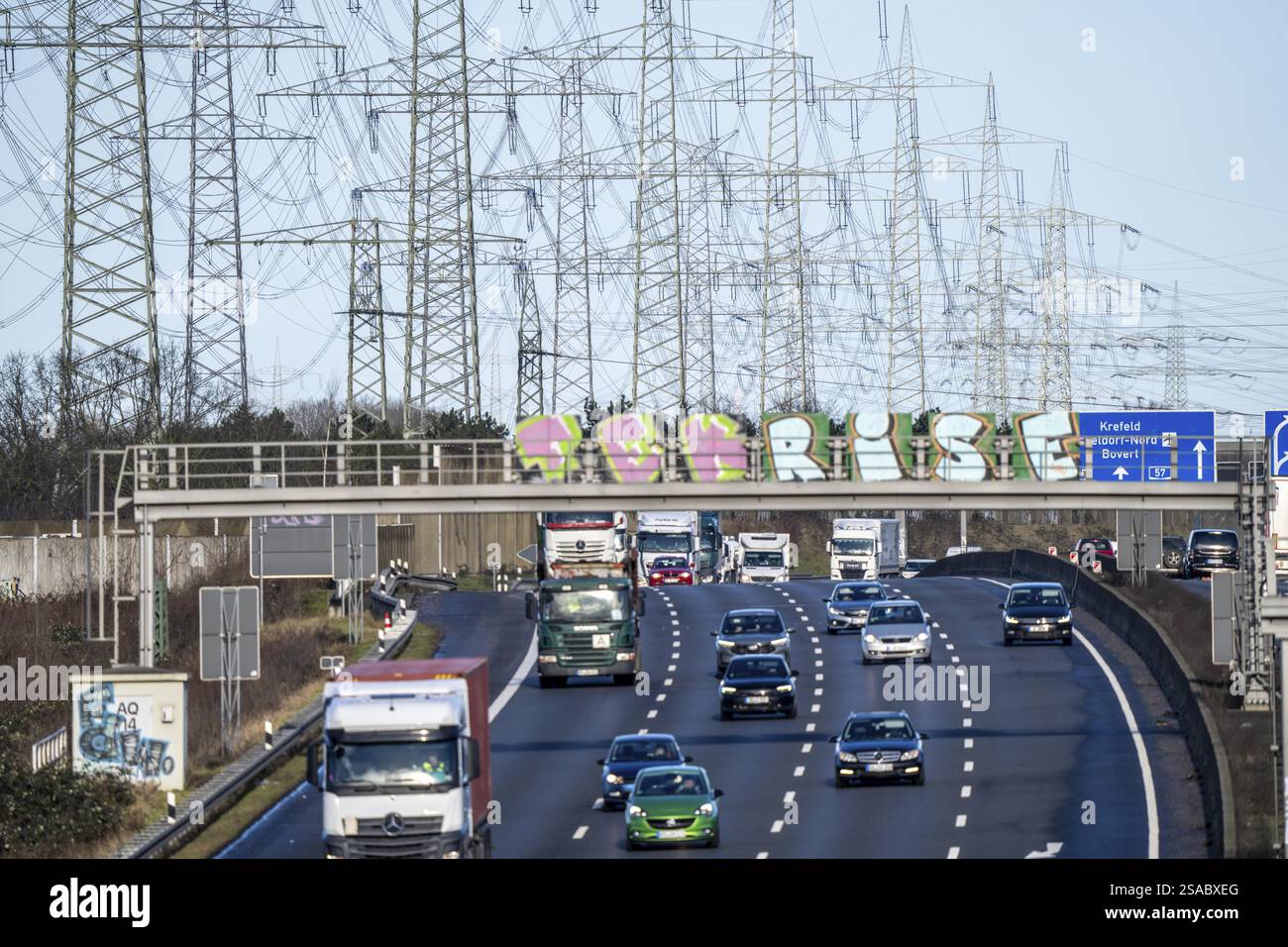 Power poles motorway hi-res stock photography and images - Alamy