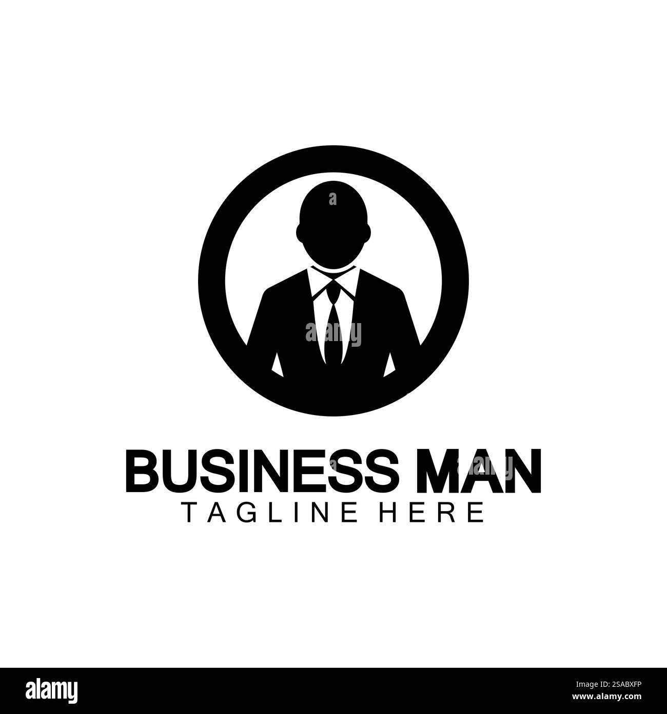 Businessman logo design vector icon illustration Stock Vector Image ...