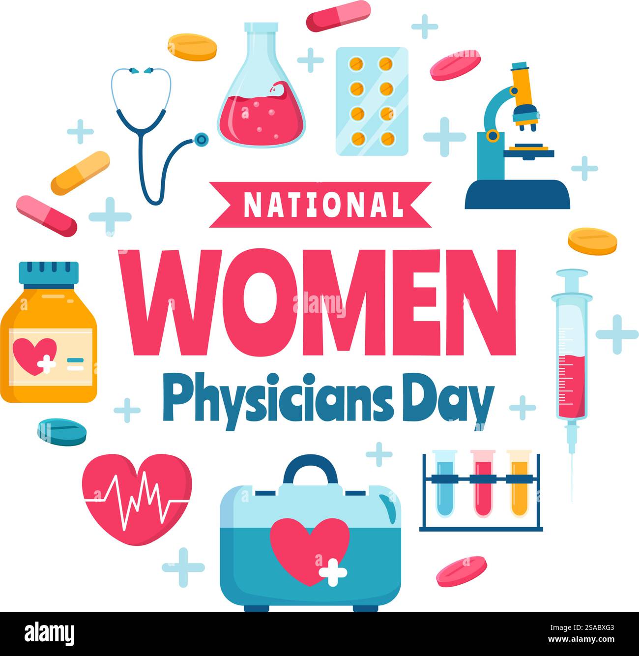National Women Physicians Day Vector Illustration on February 3 to ...