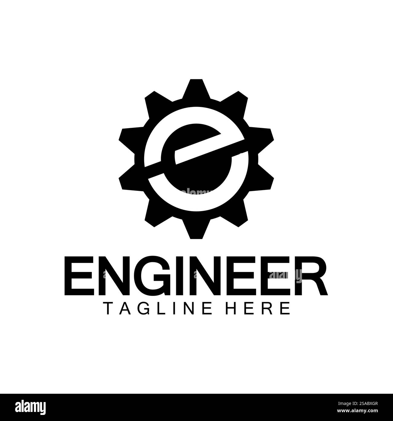 Engineer Logo Design, Letter E Gear Logo, Engineer logo with letter E ...