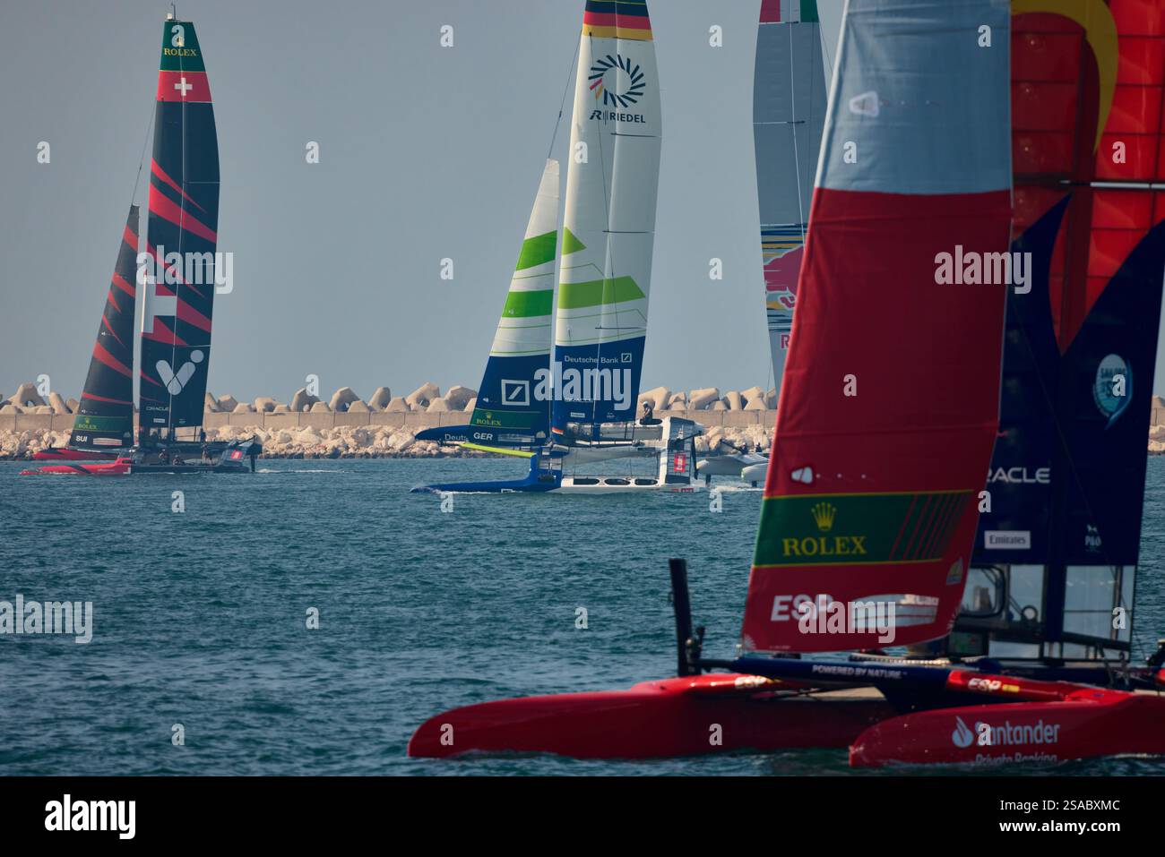 UAE, Dubai, 23 November 2024: Rolex Sail GP Grand Prix international sailing competition using ...