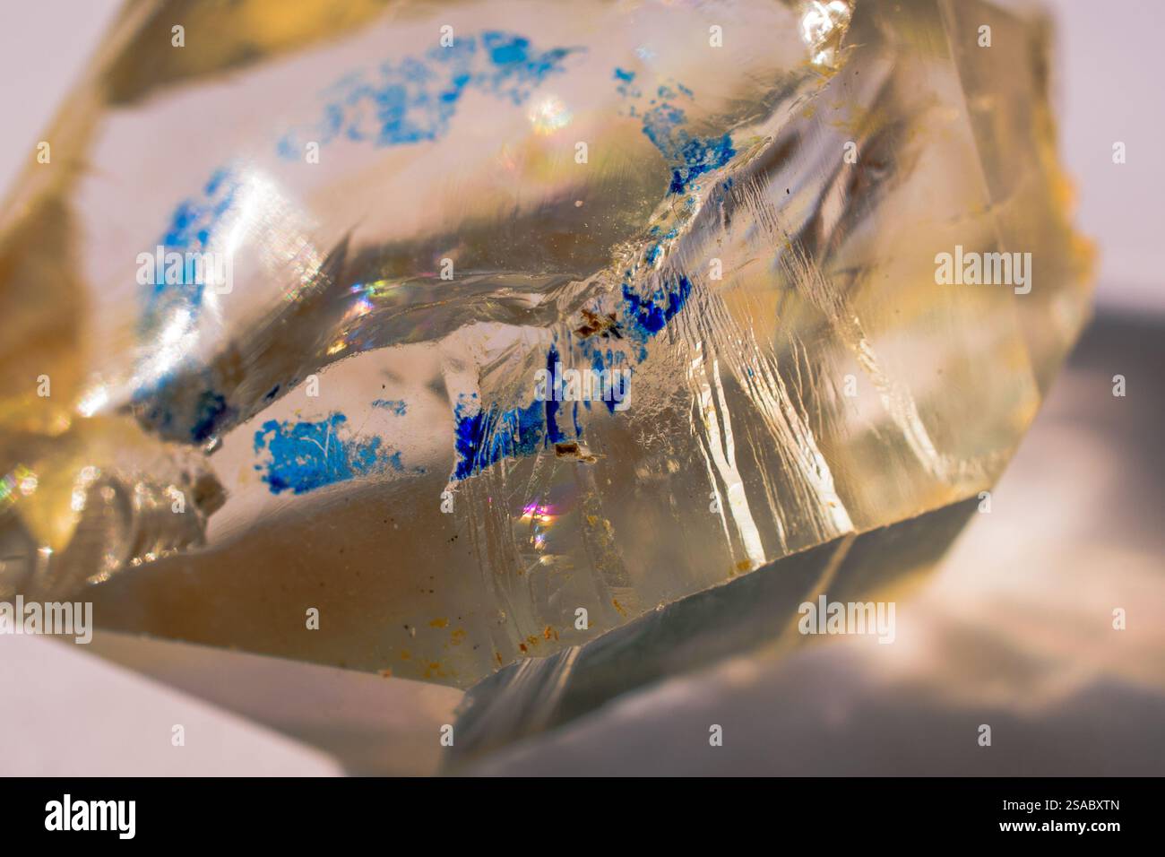 Hydro Clear Quartz Crystal with air bubble trapped inside of it Stock ...