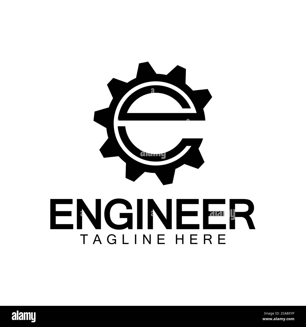 Engineer Logo Design, Letter E Gear Logo, Engineer logo with letter E ...