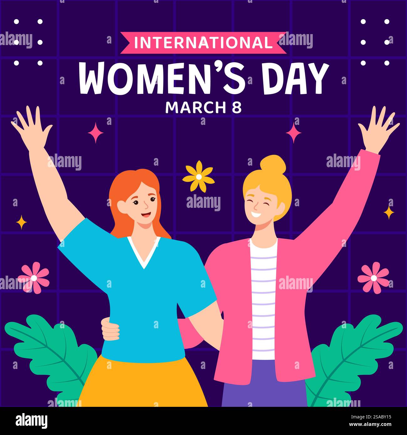 Flat cartoon different female Stock Vector Images - Alamy