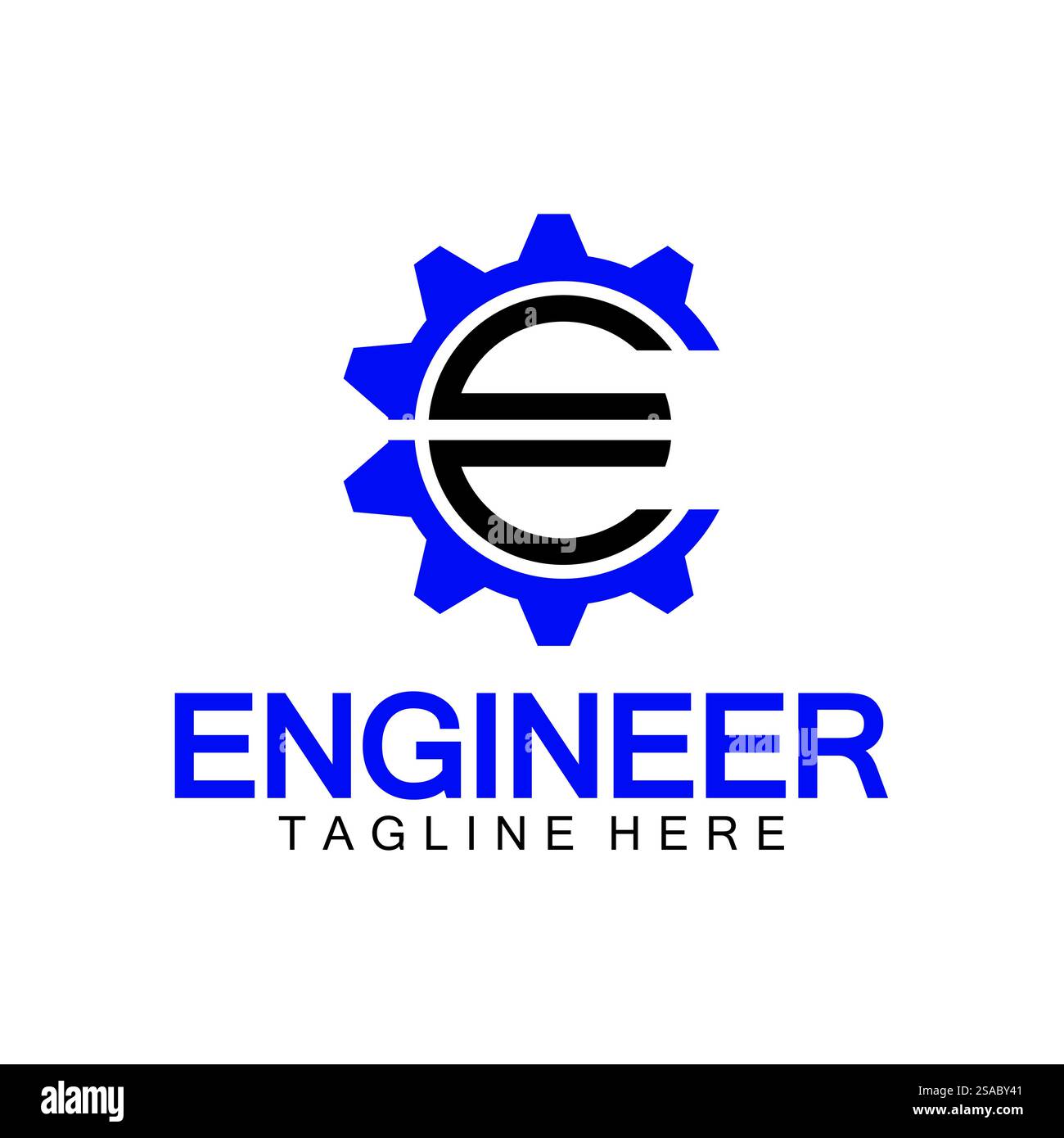 Engineer Logo Design, Letter E Gear Logo, Engineer logo with letter E ...