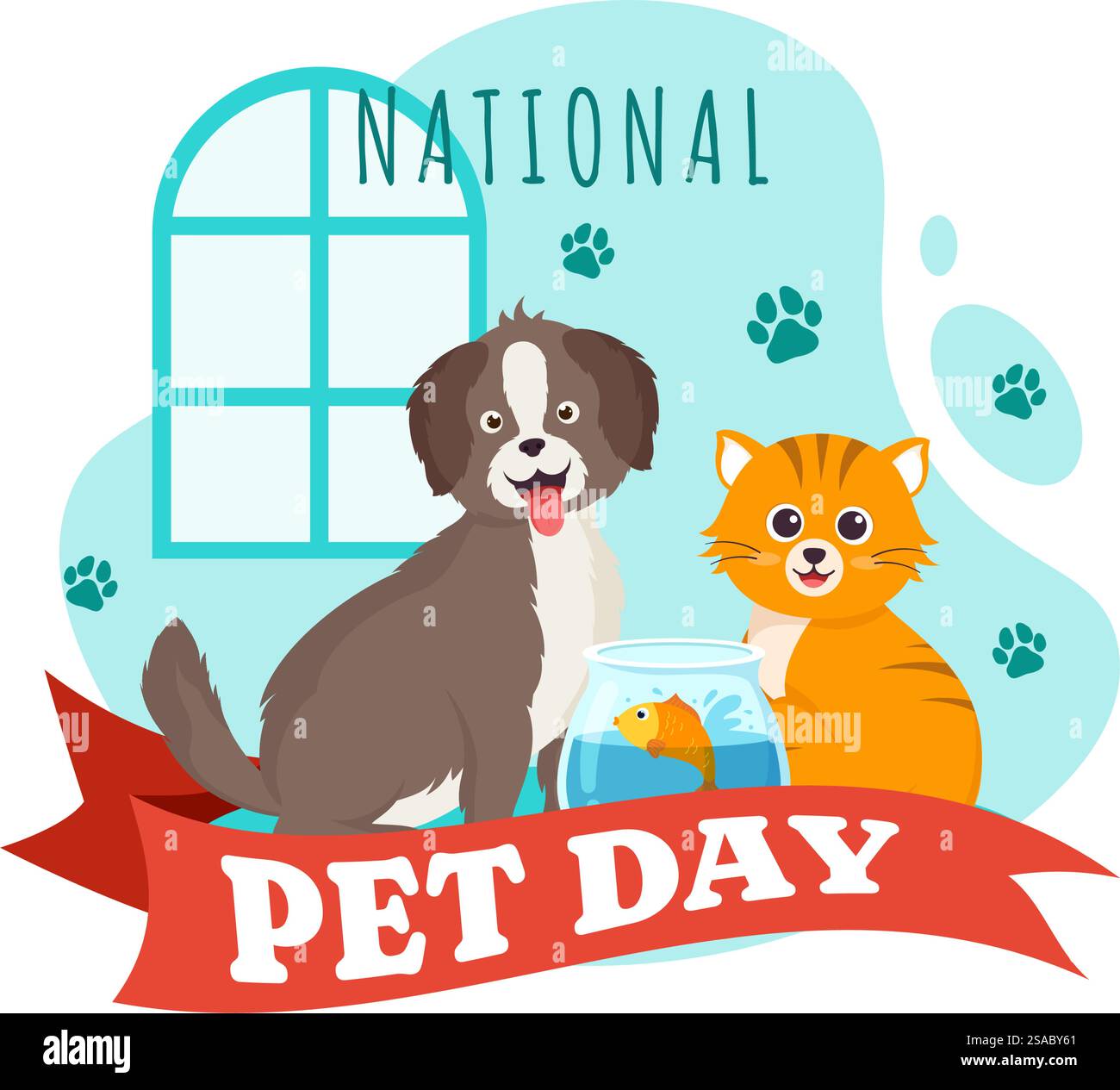 National pet day Stock Vector Images - Alamy