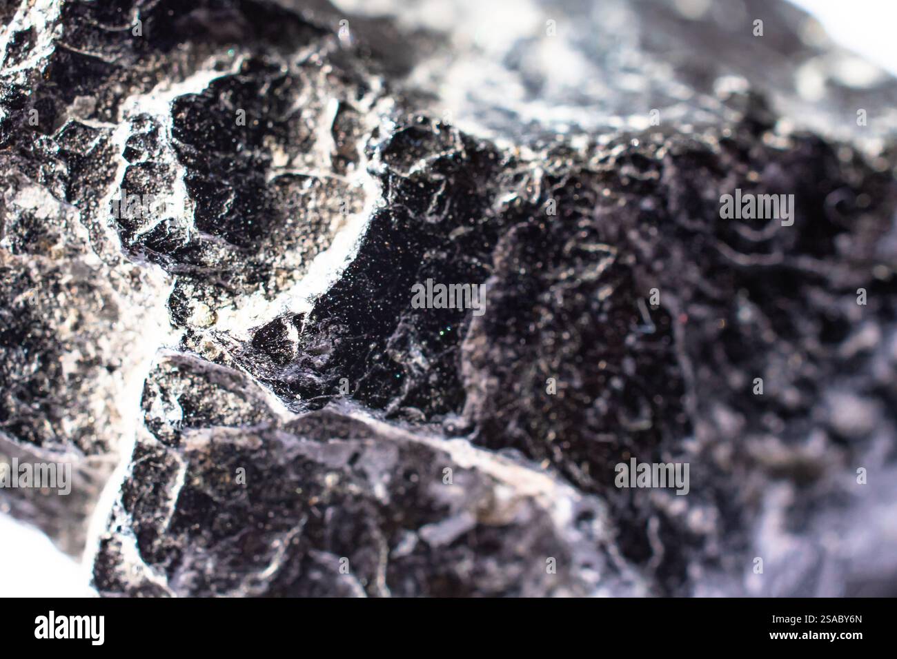Raw Black Tourmaline Crystal Rock Stock Photo - Alamy