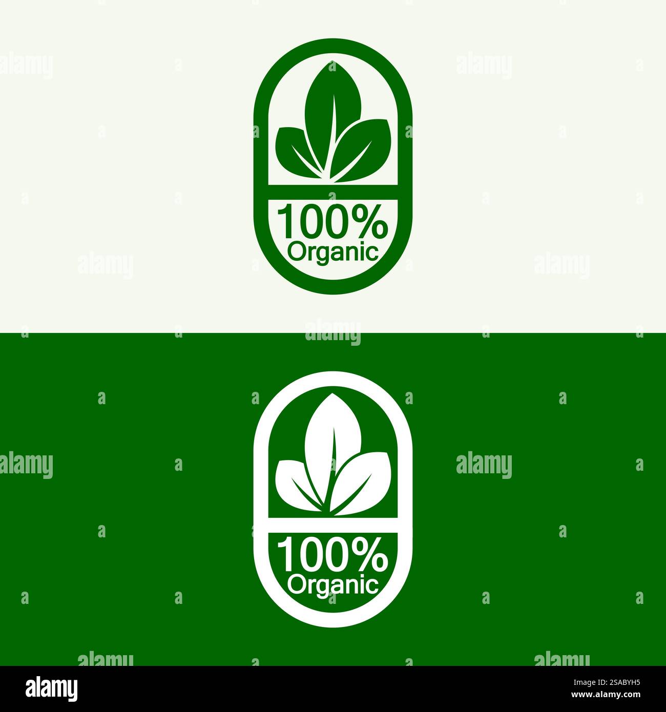 100 percent organic vector logo design. Can use for label, badge, print, flyer, banner, web ...