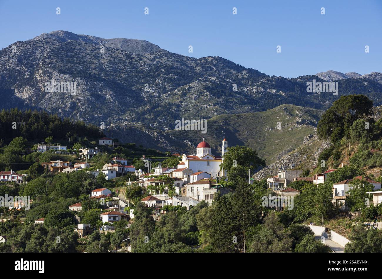 Mountain village Lakkoi, Crete, Greece, Europe Stock Photo - Alamy