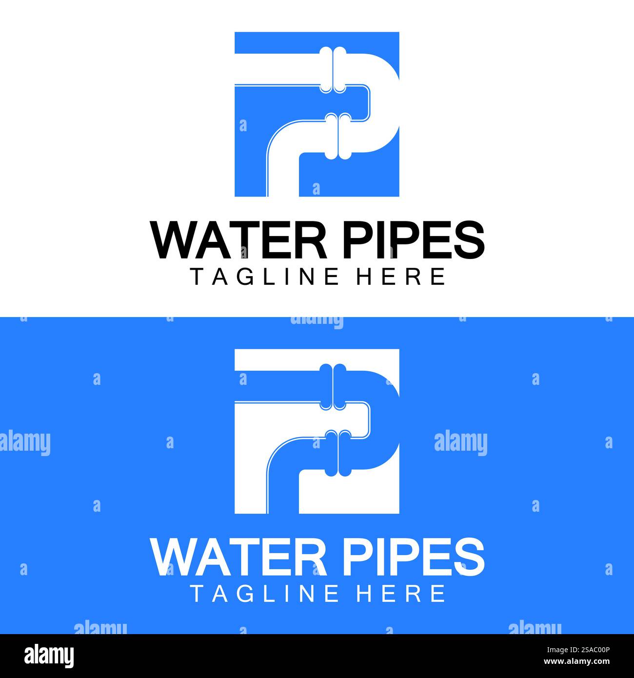 Water Pipes logo icon design template - Vector Stock Vector Image & Art ...