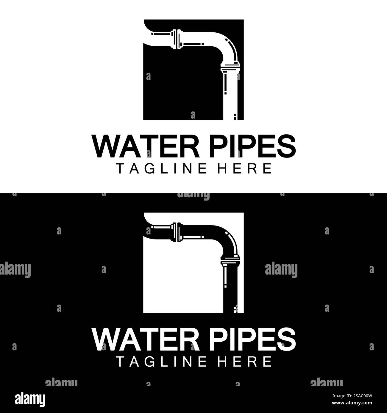 Water Pipes logo icon design template - Vector Stock Vector Image & Art ...
