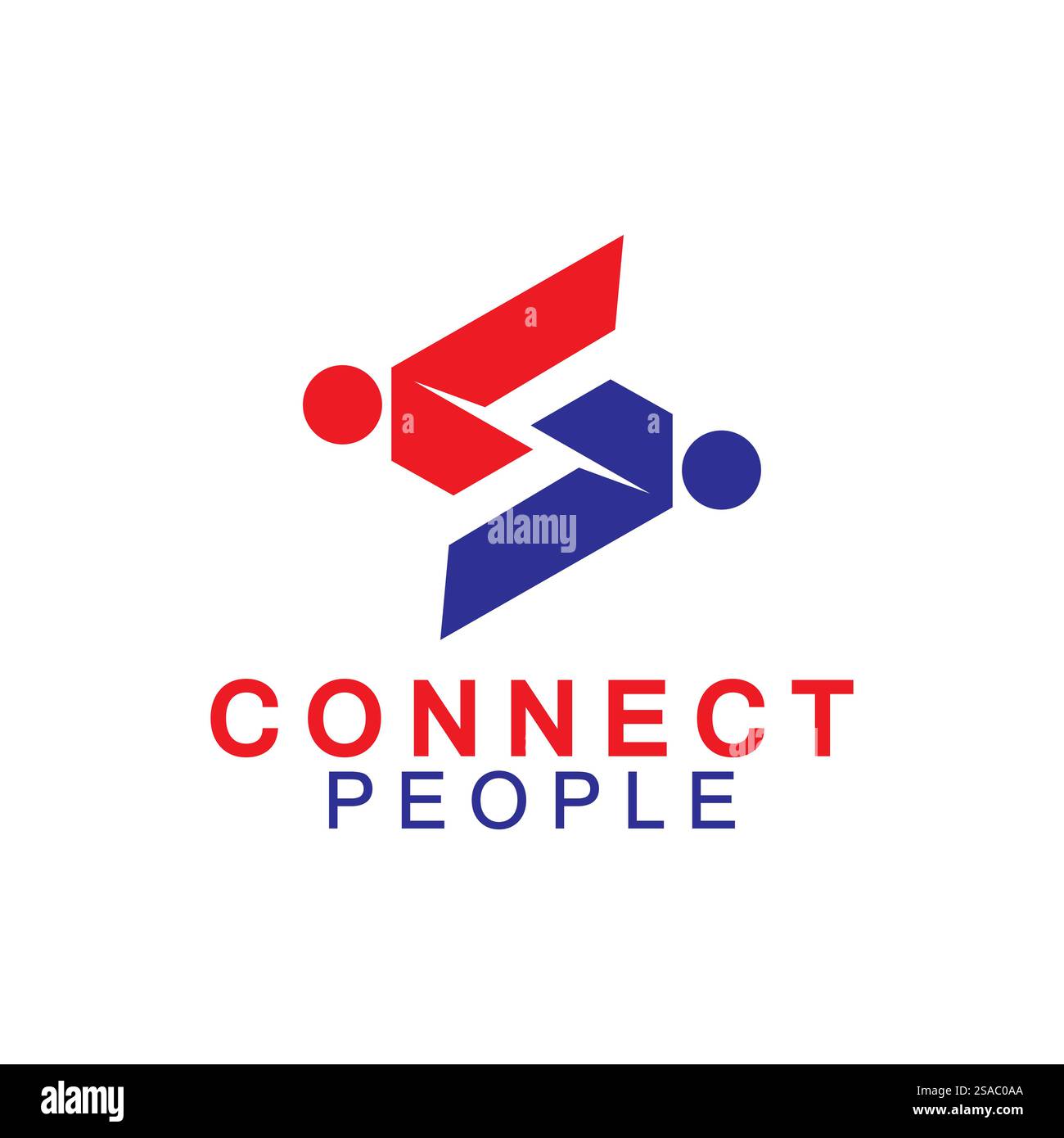 People Connect logo design template. connection logo for business Stock ...