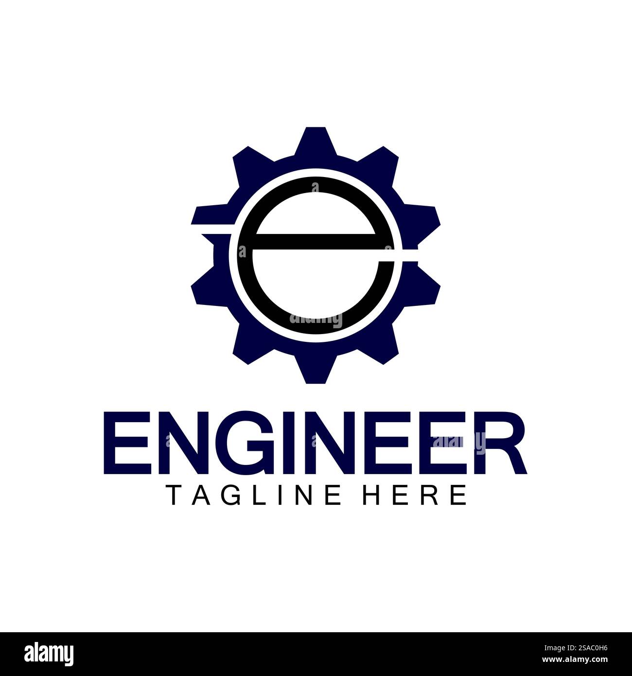Engineer Logo Design, Letter E Gear Logo, Engineer logo with letter E ...