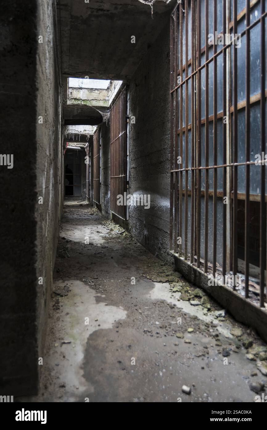 A picture of a scary place in an abandoned asylum Stock Photo - Alamy