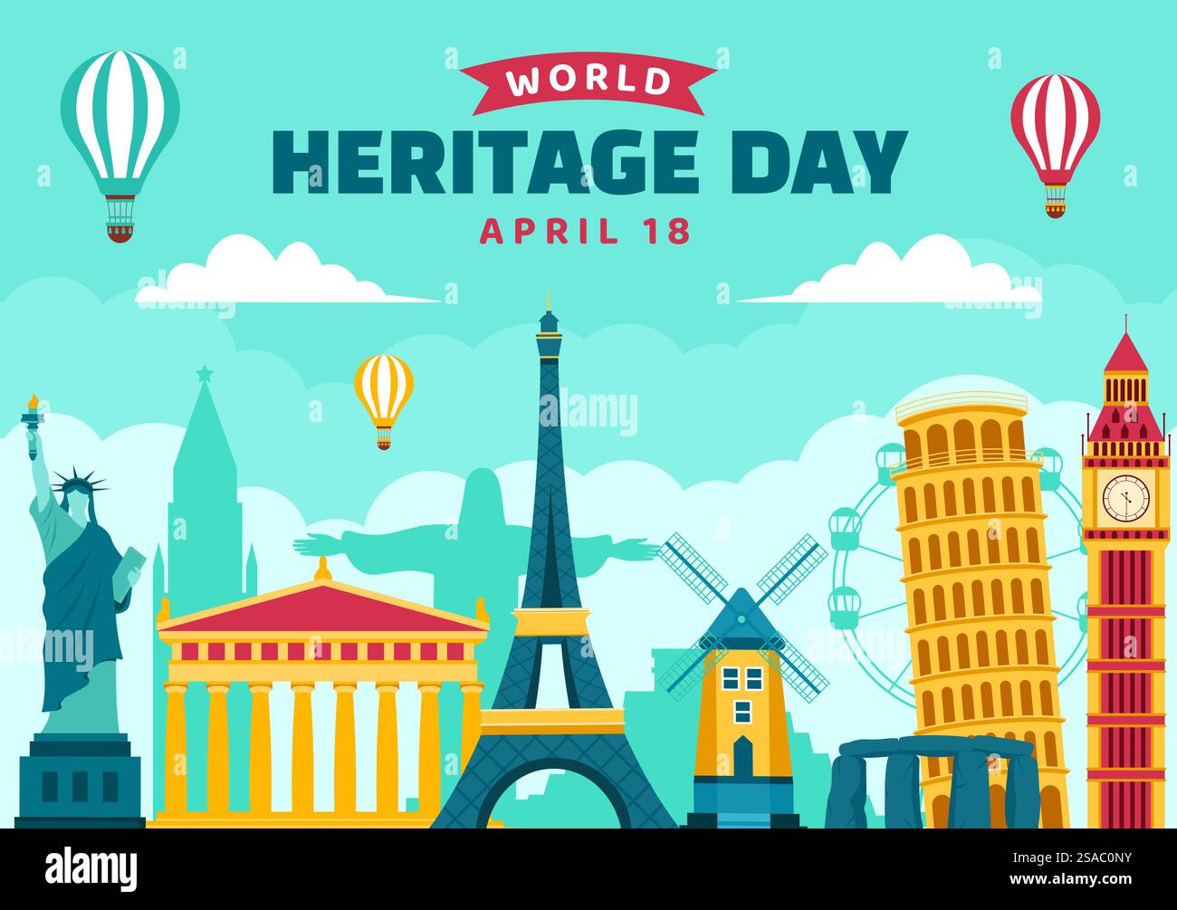 Heritage Day Social Media Background Flat Cartoon Hand Drawn Templates ...