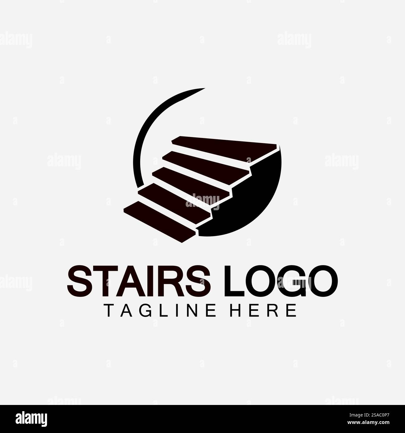 Stairs icon logo design vector illustration template Stock Vector Image ...