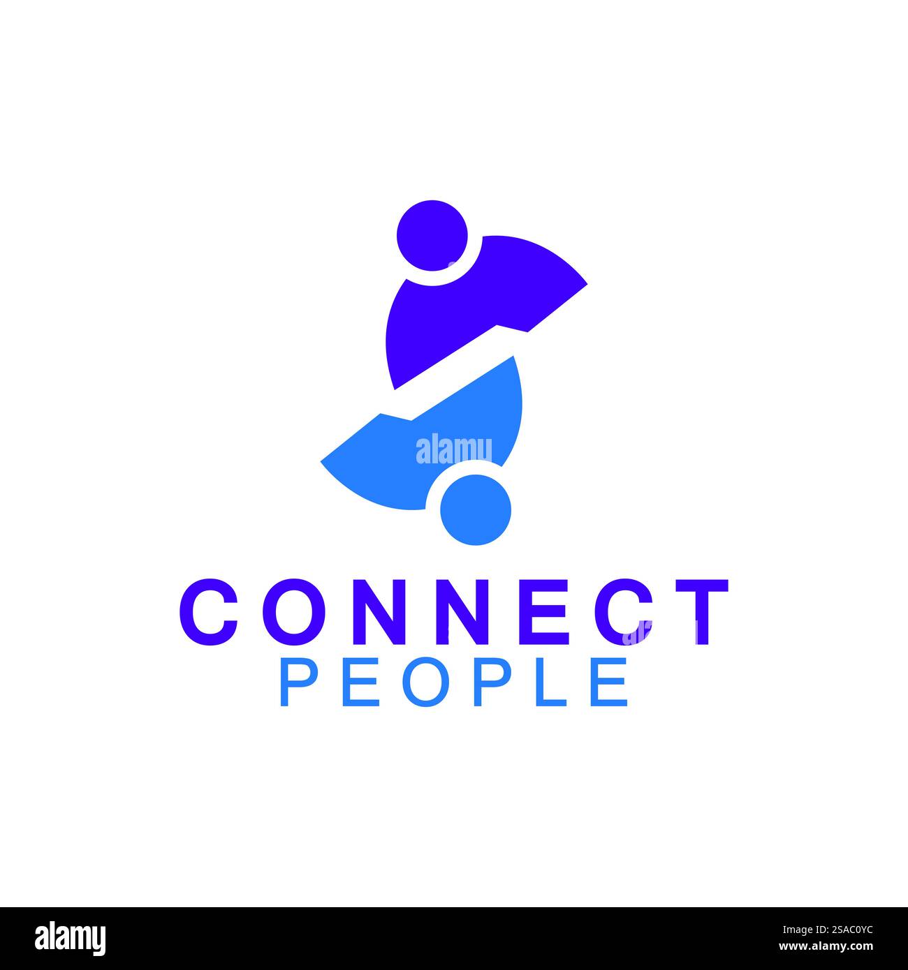 People Connect logo design template. connection logo for business Stock ...