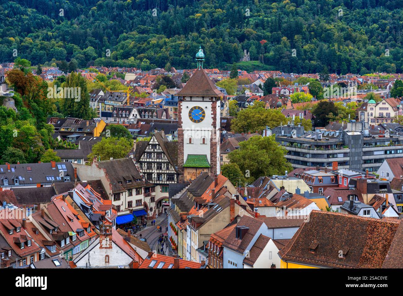 City of Freiburg im Breisgau in Germany. The Old Town with The ...