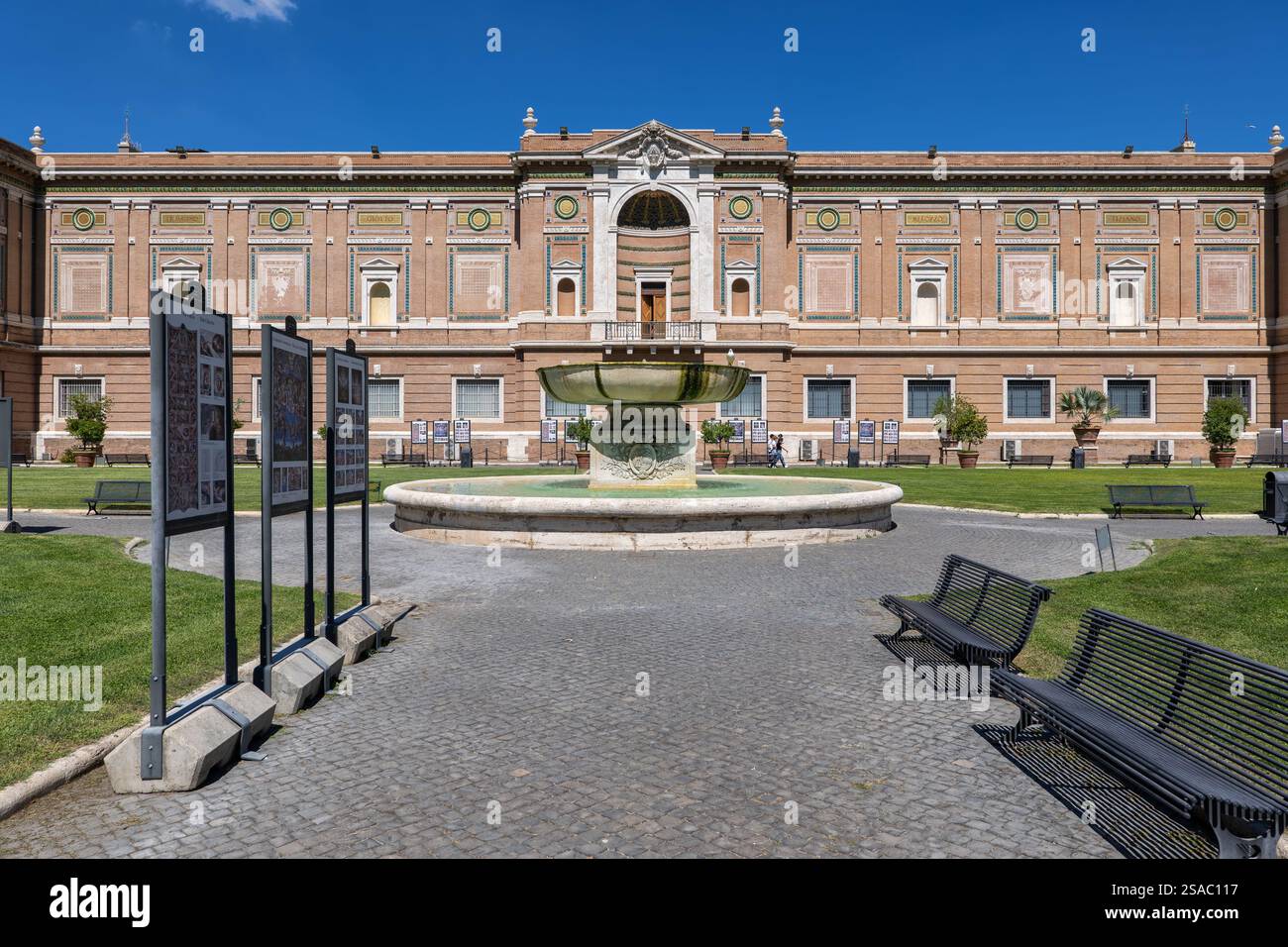 Pinacoteca Art Gallery building of Vatican Museums from Giardino Quadrato - Square Garden in ...