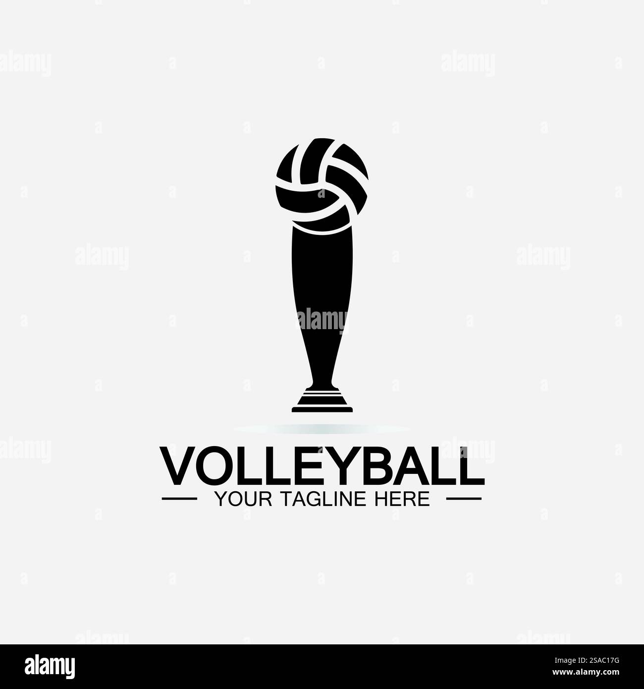 Winner Volleyball Championship Trophy Logo Design vector icon template ...
