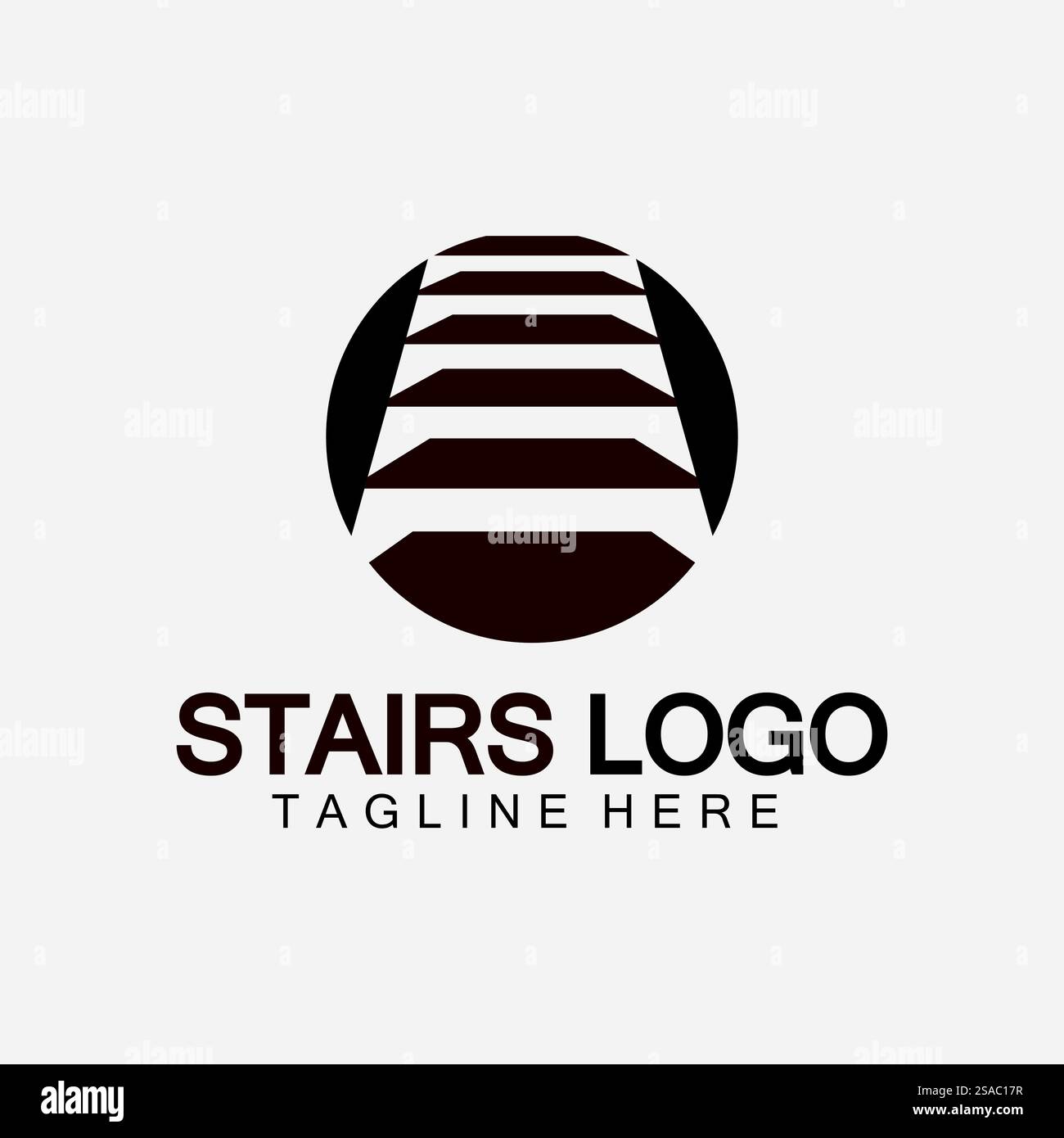 Stairs icon logo design vector illustration template Stock Vector Image ...