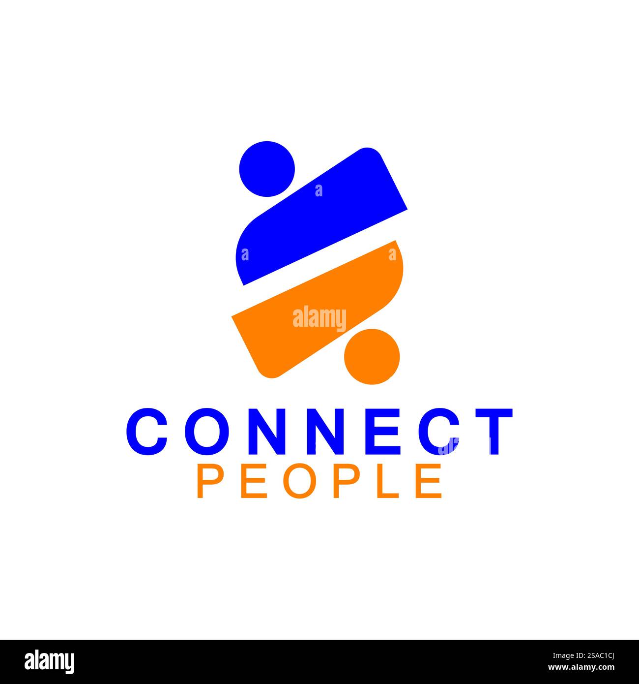 People Connect logo design template. connection logo for business Stock ...