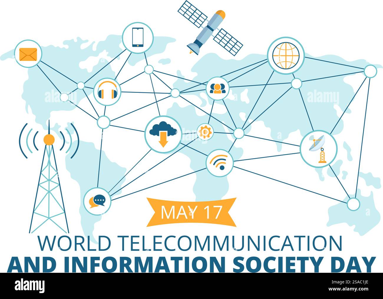 World Telecommunication and Information Society Day Vector Illustration ...