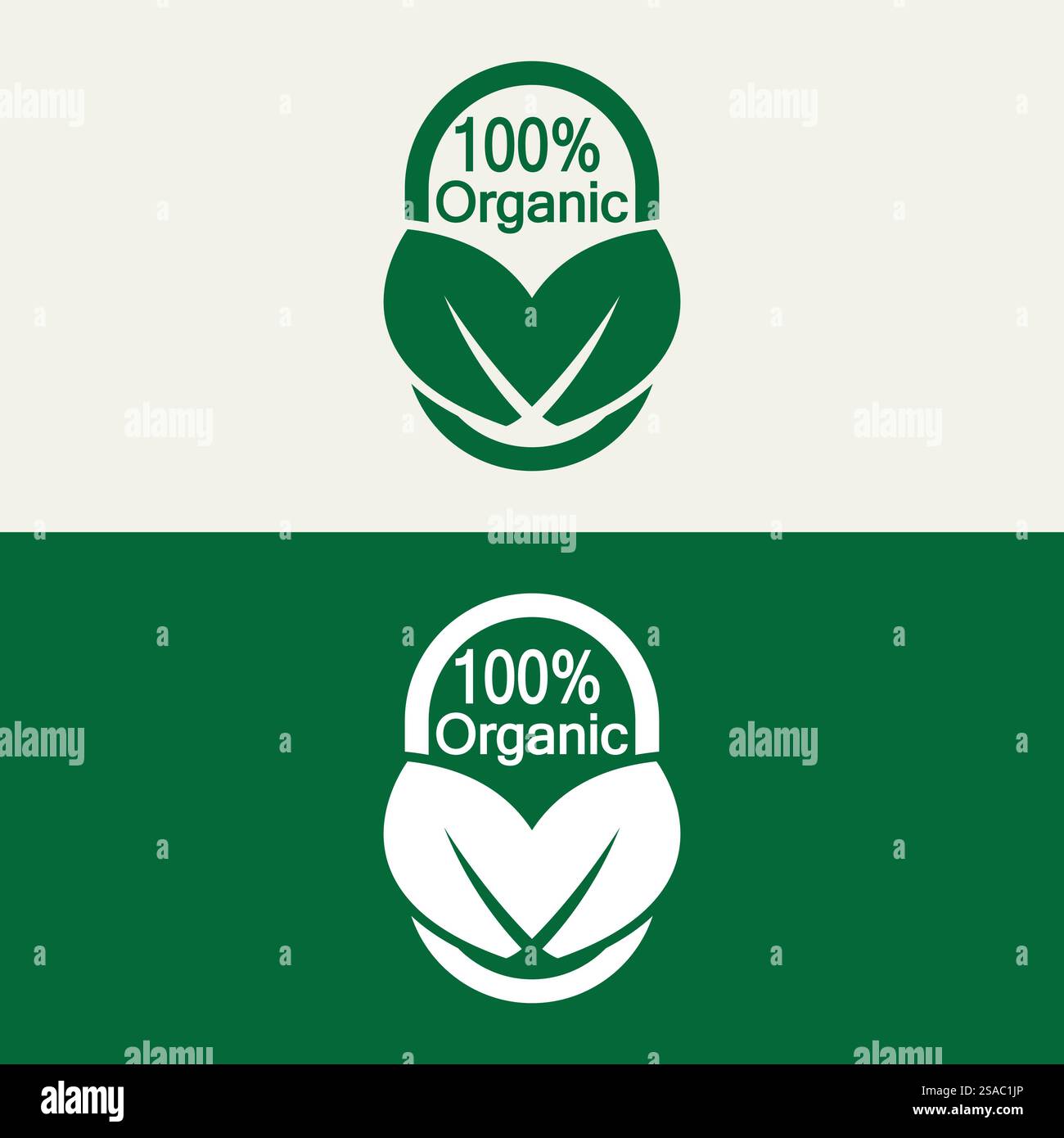 100 percent organic vector logo design. Can use for label, badge, print ...