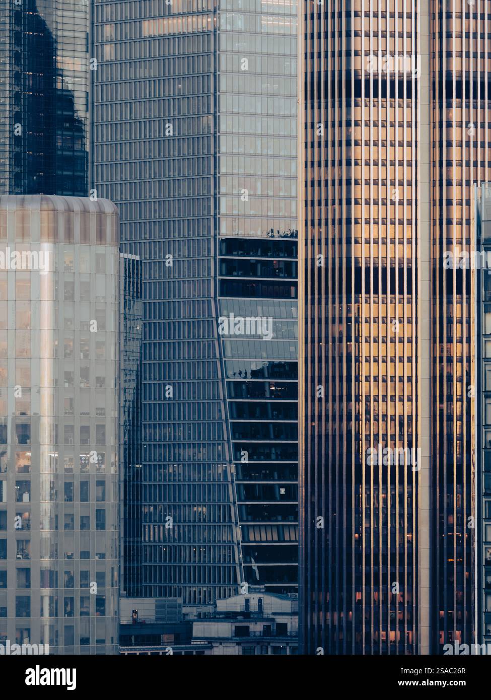 Nighttime, City of London Skyscrapers, Lights in Windows, London ...