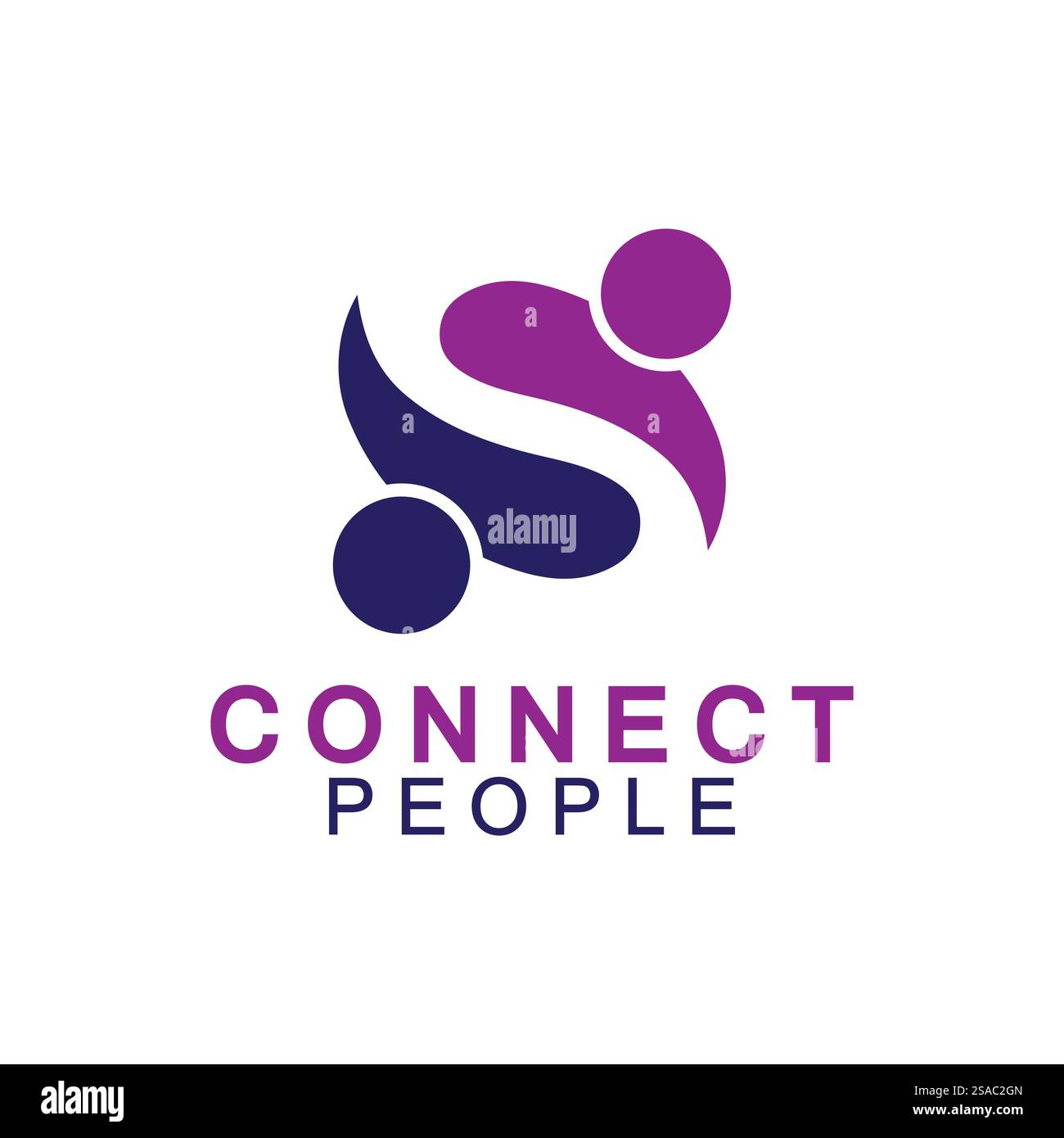 People Connect logo design template. connection logo for business Stock ...