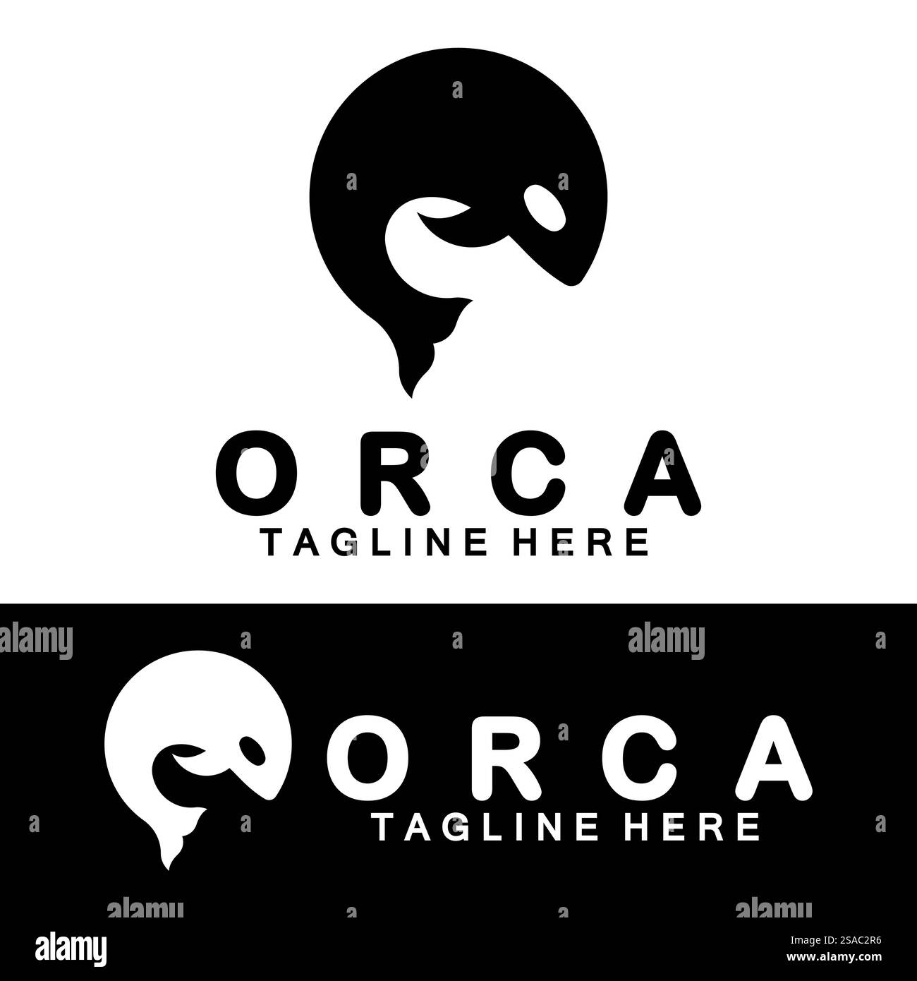 Killer whale Orca logo design vector illustration Stock Vector Image ...