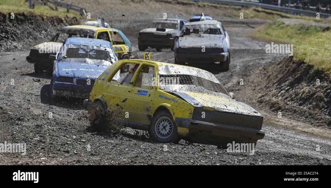 Car racing, autocross, race track of the RSG Aartal, car drifting, dirt ...