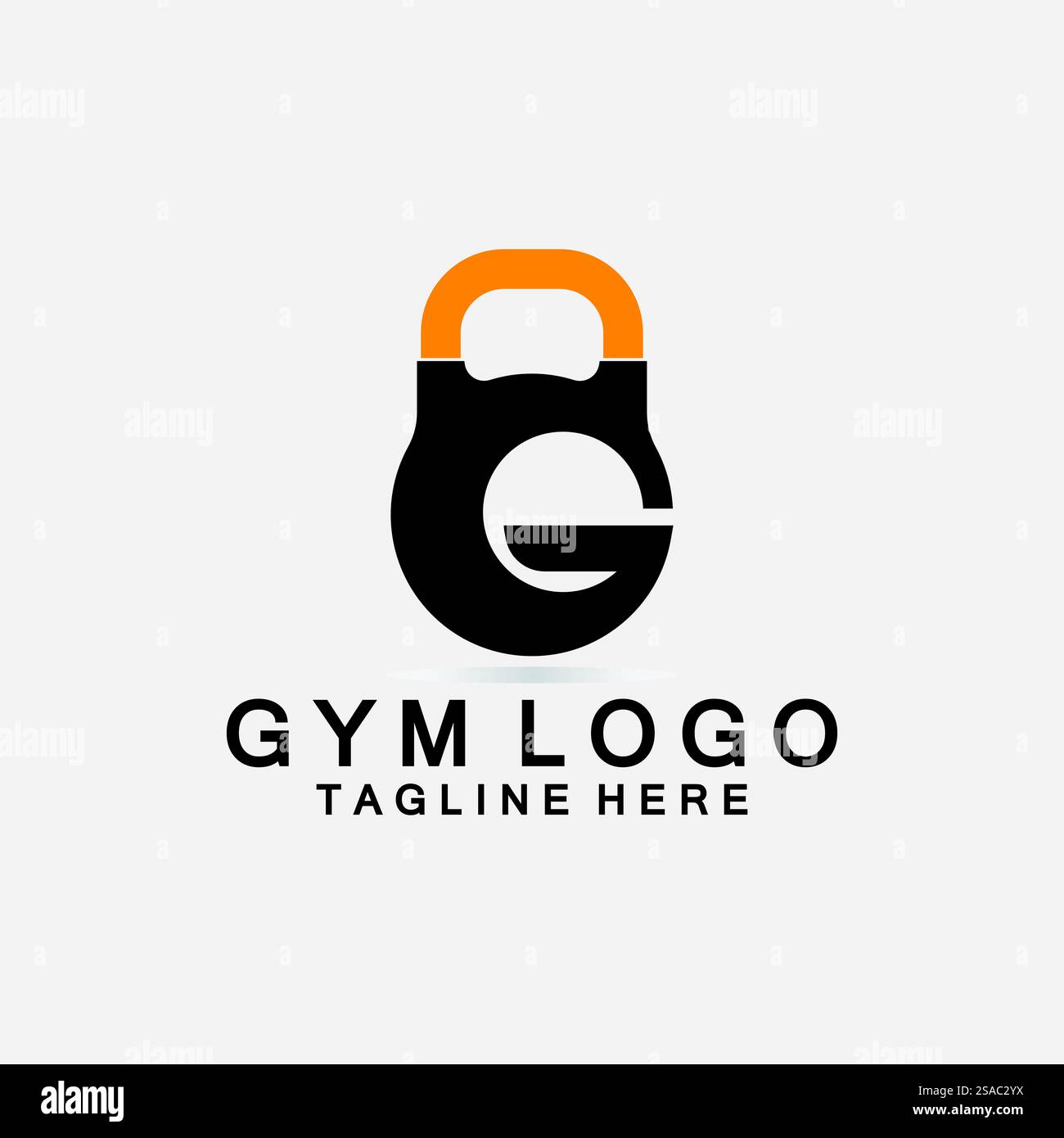 Creative design letter G Combination with kettlebell for Fitness GYM ...
