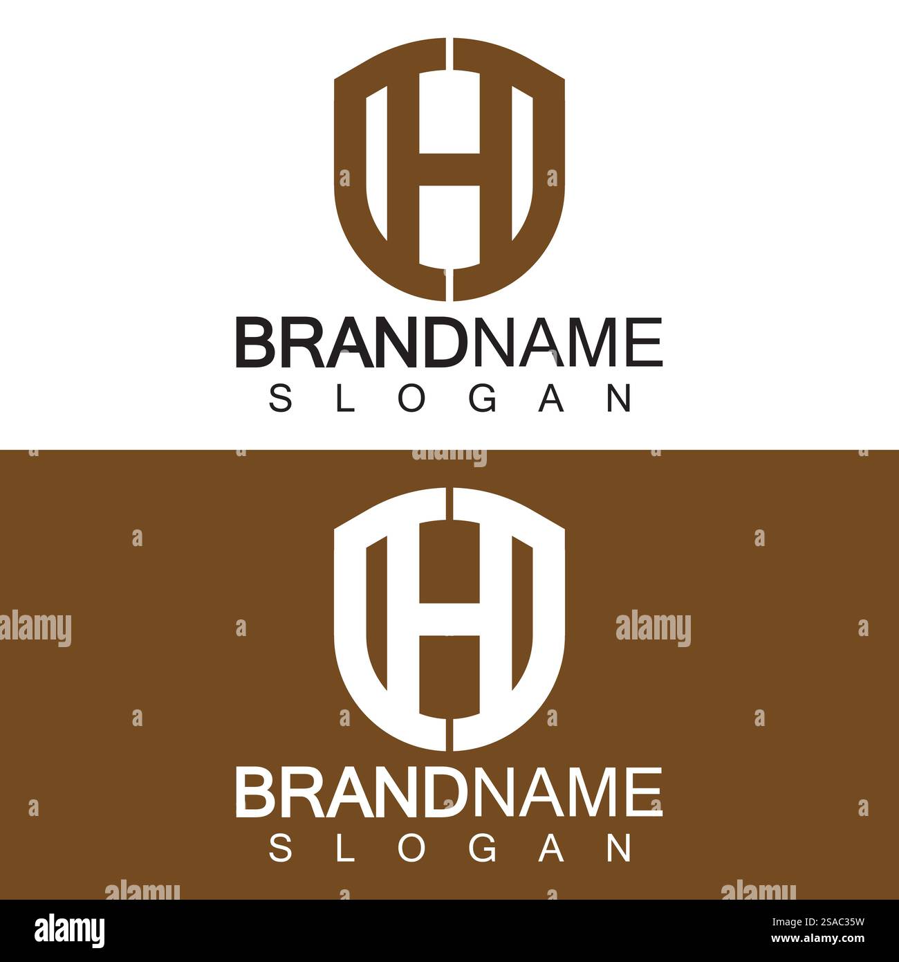 Abstract Letter H Shield Logo Design. Shield Line shape letter H ...