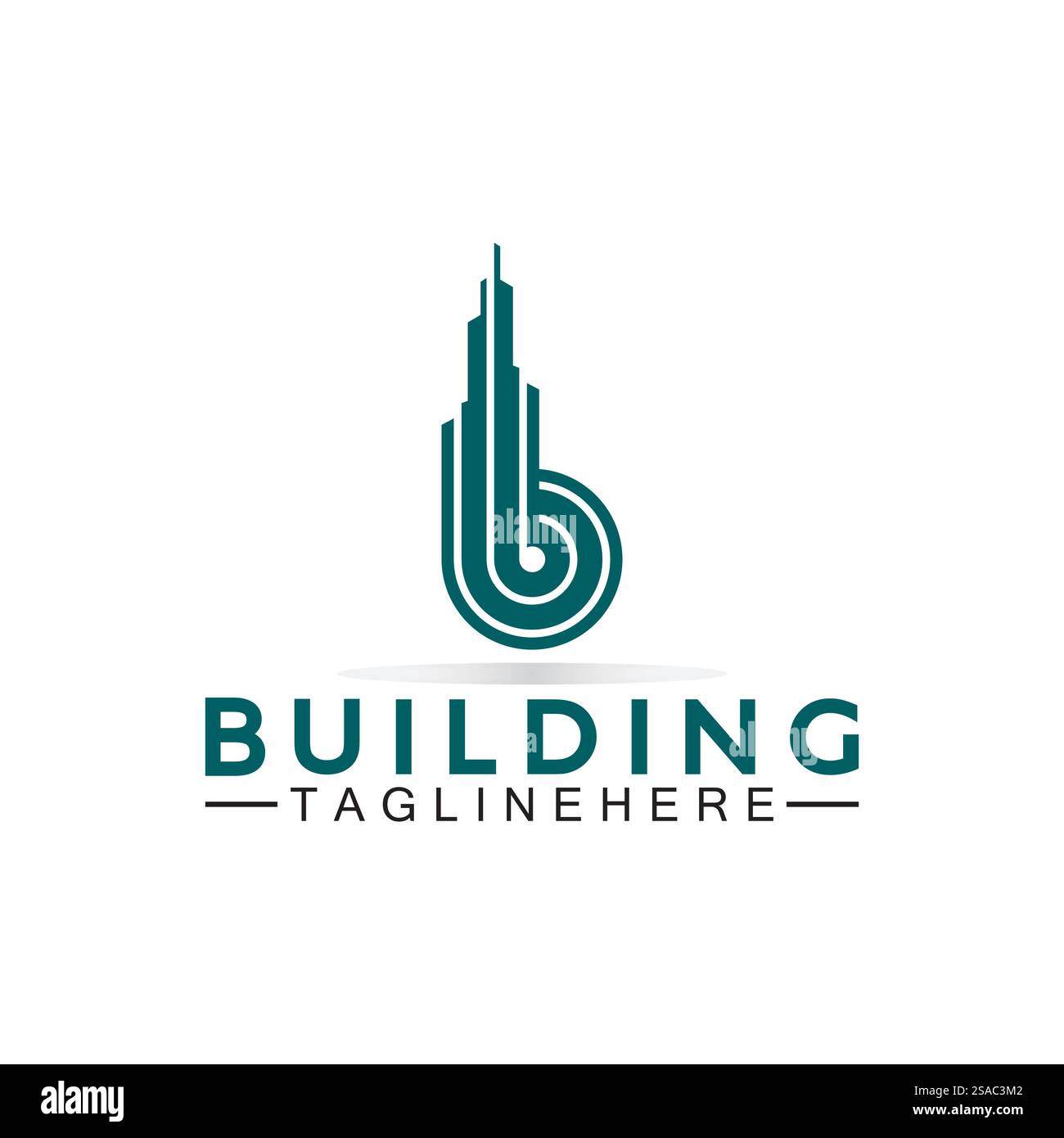 initial B with building vector logo design. Letter B logo formed ...
