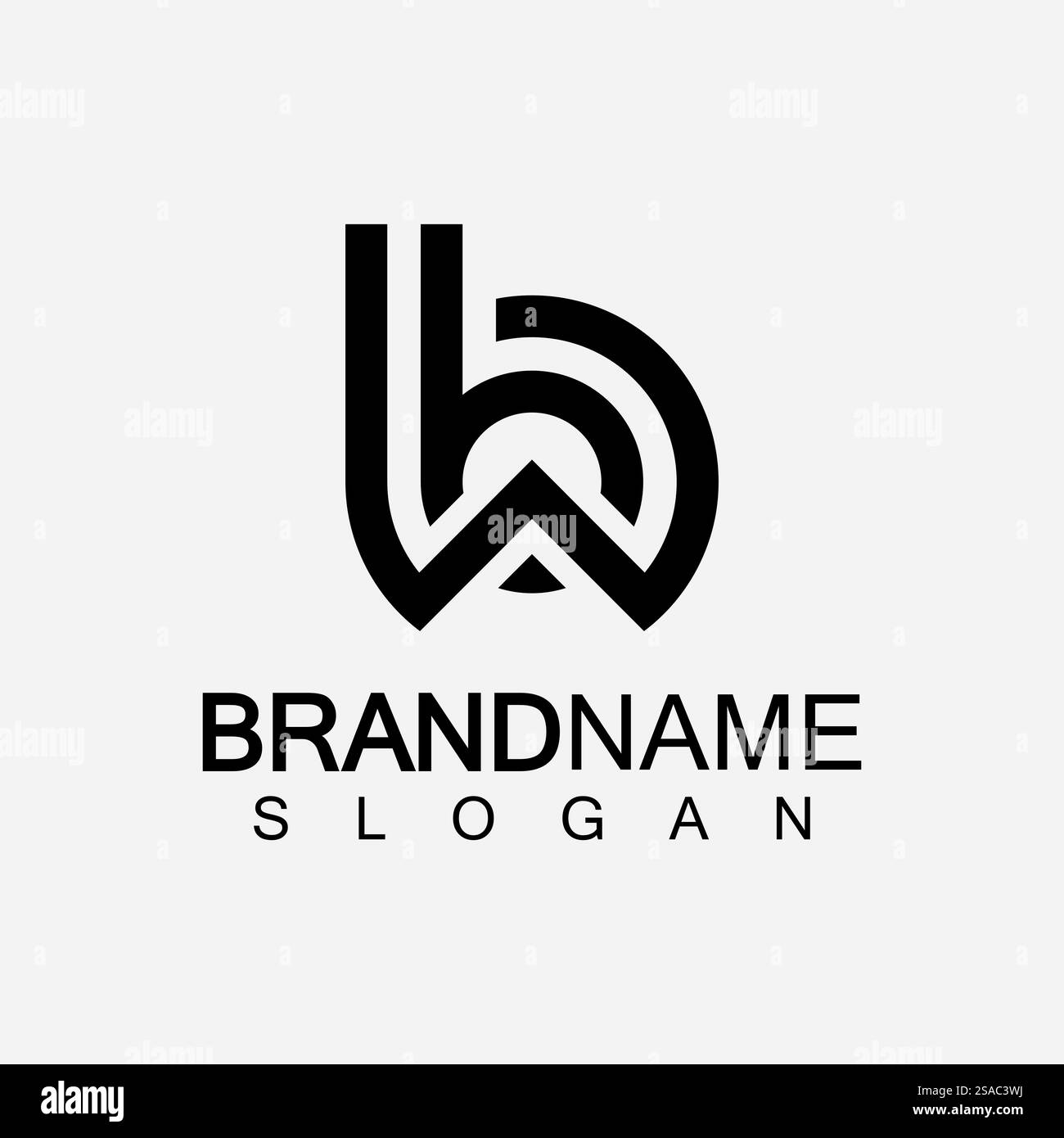 Bw logo design Black and White Stock Photos & Images - Alamy